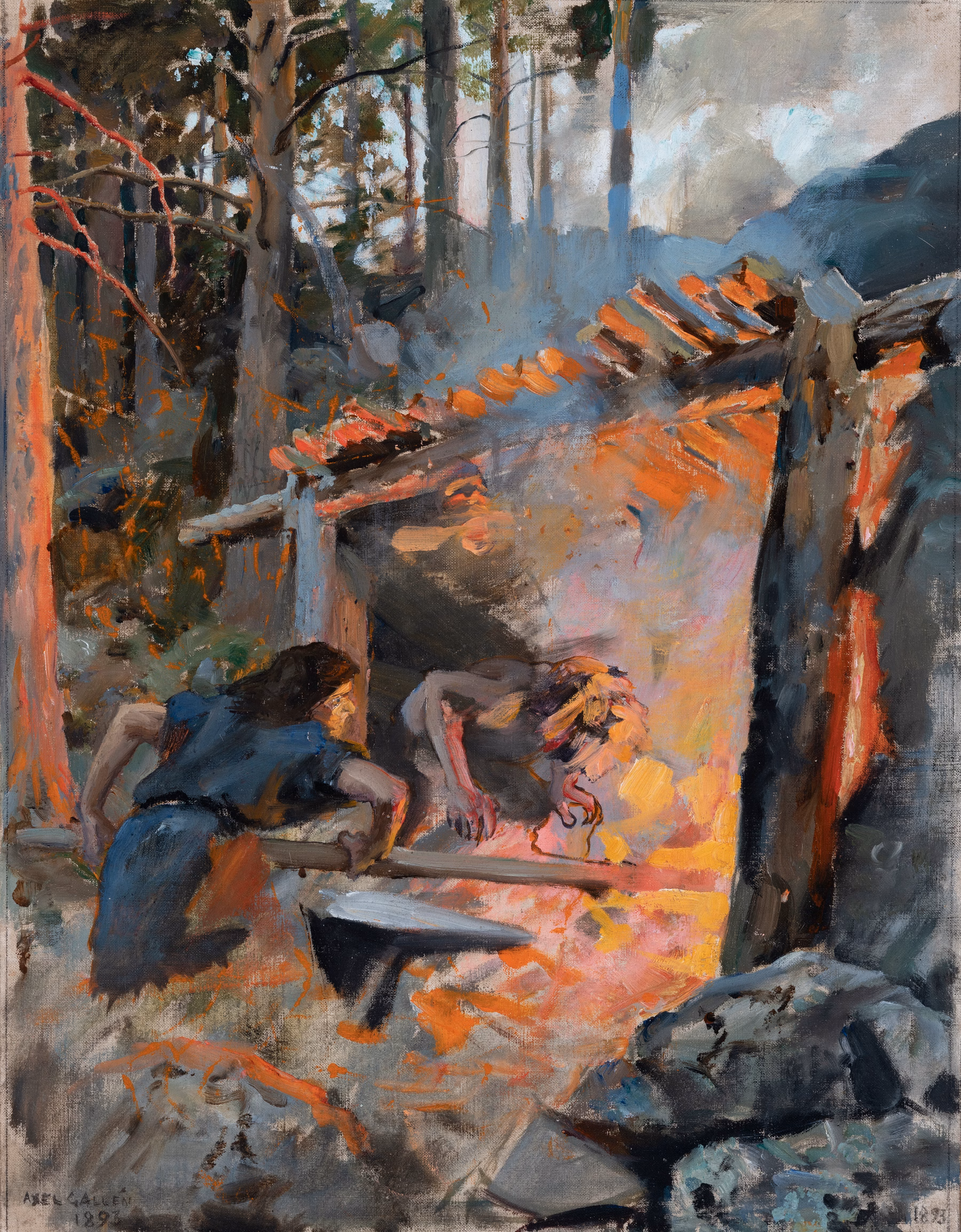 Akseli Gallen-Kallela – Sammon taonta, luonnos, 1893 | taide.art